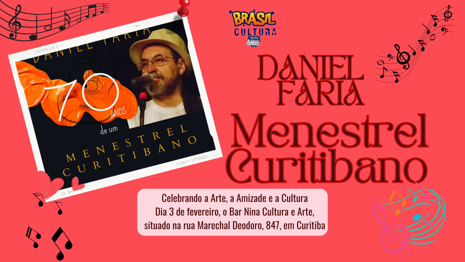 70 Anos de um Menestrel Curitibano: Daniel Faria Celebra a Vida Brasil ...